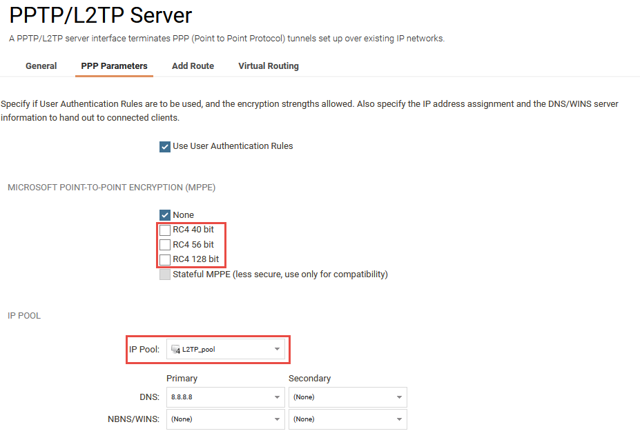 Configuring L2TP/IPsec Server using PSK | Clavister Knowledge Base